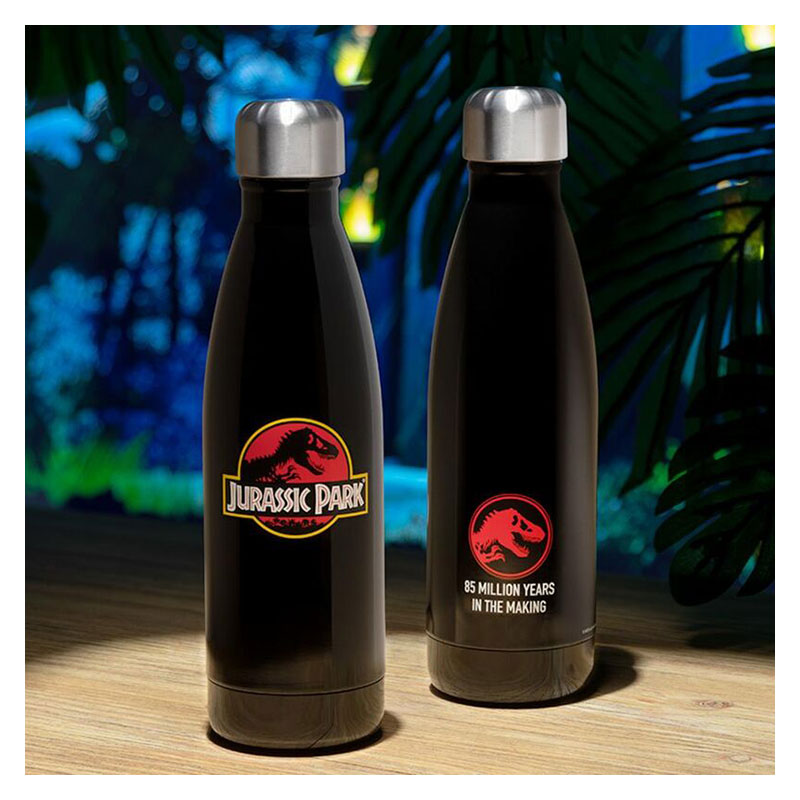 Botella Metalica Jurassic Park Tienda Del Hotel Indiana